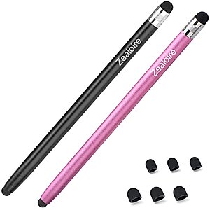 Stylus Pens for Touch Screens, Zealoire 2 in 1 Stylus High Precision Capacitive Stylus for iPad iPhone Tablets Samsung Galaxy All Universal Touch Screen Devices