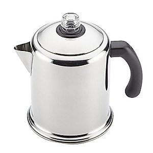 Farberware 47053 Classic Stainless Steel Yosemite 12-Cup Coffee Percolator, 12 Cup Coffee Maker, Silver