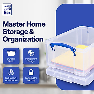 Really Useful 9 Litre Clear Plastic Storage Box