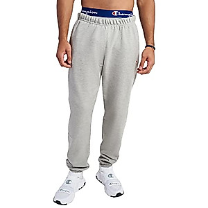 CHAMPION, Reverse Weave, Heavyweight Fleece Sweatpants for Men, 30", Oxford Gray C Logo, Medium