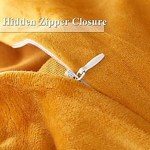 Ivellow Velvet Duvet Cover Queen Set Gold Velvet Duvet Cover Queen Velvet Comforter Cover 3Pcs Ultra Soft Duvet Cover Breathable Solid Luxury Flannel Velour Duvet Cover Zipper Closure Corner Tie