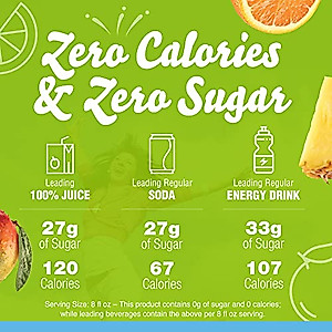 Crystal Light Sugar-Free Zero Calorie Liquid Water Enhancer with Caffeine - Tropical Paradise Punch Water Flavor Drink Mix (1.62 fl oz Bottle)