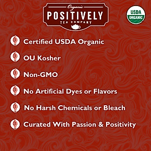 Organic Positively Tea Company, Decaf English Breakfast Black Tea Bags, 20 Count