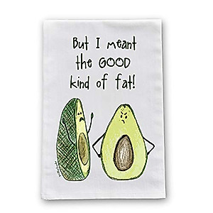 Avocado Fat Flour Sack Cotton Dish Towel by Pithitude