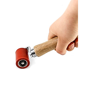 QWORK Seam Roller, 40mm Silicone Seam Roller Wallpaper Seam Roller Smoothing Seam Roller Tool for PVC/TPO/EPDM Single Ply Roofing Tape