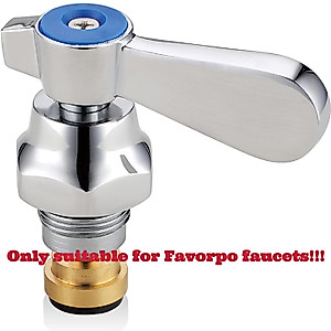 Favorpo Brass Spindle Assembly Valve Replacement Cold Side Handle Stem Assembly Replacement Fits for Commercial Sink Faucet