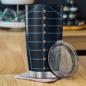 VAATOO Musician Coffee Tumbler Nutrition Facts Travel Mug With Lid Cool Birthday Gifts For Men Women Music Lovers Inspirational Sayings Cold Steel Tumblers Insulated Cup Hot Drink