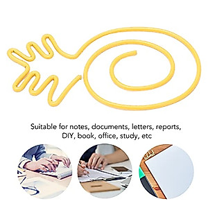 HERCHR 100Pcs Gold Cute Paper Clips, Pineapple Shaped Small Paperclips Bookmark Clips for Office School Supplies Wedding Invitations Crafts Scrapbooking