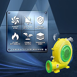 Air Blower 480 Watt Inflatable Bounce House Air Blower, Outdoor Inflatable Castle and Jump Slides Blower (YF, 480 Watt, YF-F1)