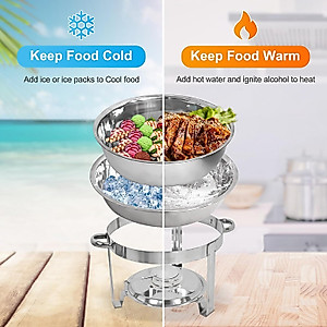Nova Microdermabrasion Chafing Dish Buffet Set of 4 Stainless Steel Chafing Dishes for Buffet Food Warmer for Parties Catering Event with Food Water Pan, Fuel Holder