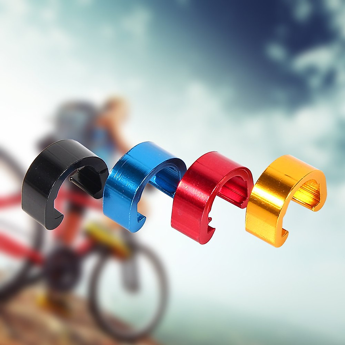 Dilwe 10Pc Bike Cable Clips Frame U Buckle Cable Hose Guides for Mountain Bike Road