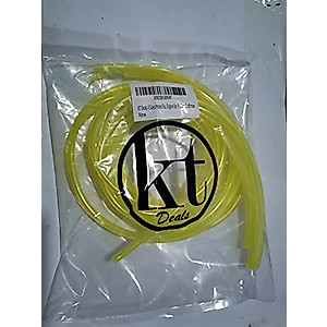 4 Sizes Petrol Fuel Gas Line Pipe Hose Tubing For String Trimmer Chainsaw Blower Lawn Mower and other Power Tools For 2 Cycle Engine for Poulan, Craftman (Yellow 4PC)