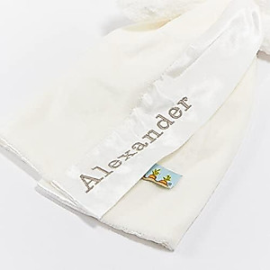 Bunnies By The Bay "Kiddo The Lamb" - Bye Bye Buddy Travel Size Baby Lovey - 11 inch Stuffed Rabbit and Baby Blanket - Super Soft Velour with Satin Lining