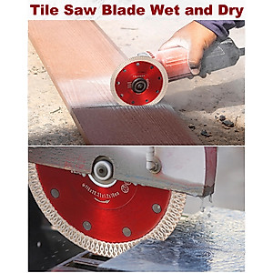Therwen 20 Pcs Diamond Saw Blade 4.5 Inch Thin Tile Blade Bulk Tile Blade Diamond Cutting Wheel for Angle Grinder Cutting Porcelain Ceramic Tile Granite Marbles