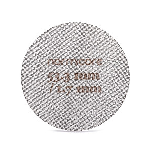 Normcore 53.3mm Puck Screen - Lower Shower Screen - Metal Contact Screen for Espresso 54mm Portafilter Filter Basket - 1.7mm Thickness 150μm - 316 Stainless Steel