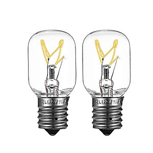 Light Bulb for Whirlpool Microwave - Microwave Light Bulb Fits for Whirlpool Maytag GE Amana Over The Range Hood Microwave, Dimmable with 125V 40W E17 Base, Kitchen Night Light, Repalce 8206232A (2)