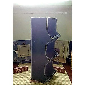 CWI Bin Shelf Vertical Primitive Country Rustic Black