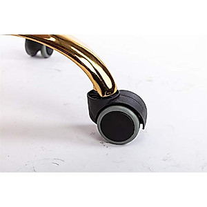 Velvet Swivel Shell Chair on Wheels,Modern Leisure Arm Chair with 360 Degrees and Adjustable Lift Heigh,Accent Home Office Chair with Golden Metal Base for Living Room,Study (Light Pink + Metal)