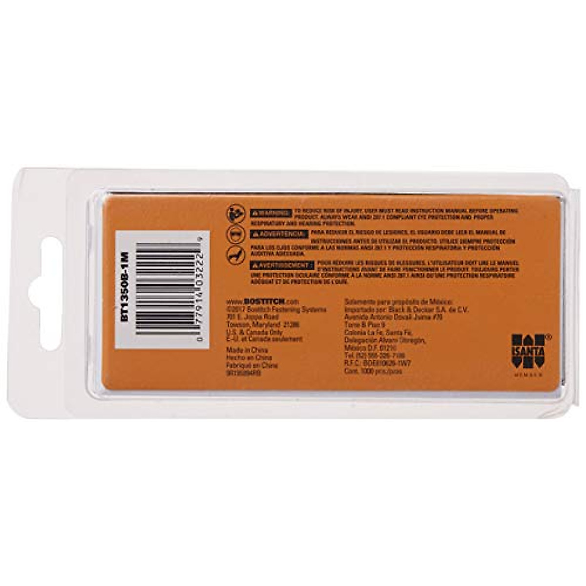 BOSTITCH 18 Gauge Brad Nails, 2-Inch, Coated, 1000 per Box (BT1350B-1M)