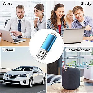 RAOYI 10 Pack 1GB 1G USB Flash Drive USB 2.0 Memory Stick Bulk Thumb Drive Pen Drive Blue