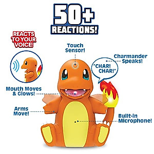Pokemon Electronic & Interactive My Partner Charmander- Reacts to Touch & Sound, Over 50 Different Interactions with Movement and Sound - Dances, Moves & Speaks - Gotta Catch "˜Em All