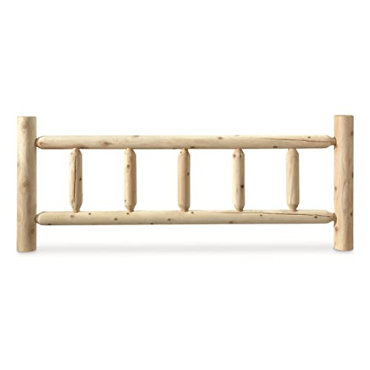 CASTLECREEK Wood Bed Frame with Headboard, Cabin Decor, Heavy Duty, Rustic, Full, Cedar Log