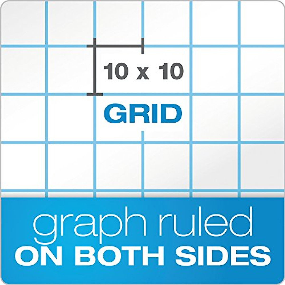 TOPS Cross-Section Pads, 8-1/2" x 11", Glue Top, Graph Rule (10 x 10), 50 Sheets (35101)