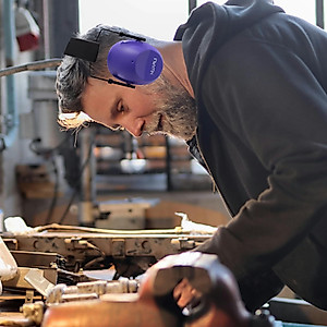 HUARUI Noise Cancelling Ear Muffs, Ear Protection Safety Earmuffs for Shooting, Noise Reduction for Adults Kids Autism Hearing Protection (Light Purple)