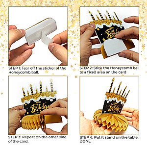 30th Birthday Honeycomb Centerpiece Decoration for Boys Girls Table Sign Decoration for Party Favors [9 Pieces]