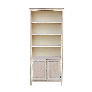 International Concepts Shaker Bookcase-72 H Bookcase, Unfinished