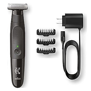 King C. Gillette Beard Trimmer for Men, Includes 1 Cordless Style Master Trimmer with One 4D Blade and 3 Interchangeable Combs, Waterproof