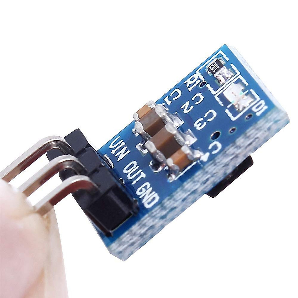 DAOKI 10Pcs 5V to 3.3V Step-Down Power Supply Buck Module DC 4.75V-12V to 3.3V Voltage Regulator AMS1117-3.3 LDO 800MA Buck Module Soldering Kit