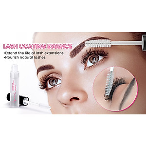 Beauty7 Eyelash Coating Essence Clear Lash Eyelashes Coating Essence Sealant Sealer 10ML Mascara Brush Extend Eyelashes Extension Longer Life Aftercare Non-Scent Waterproof Better Retention