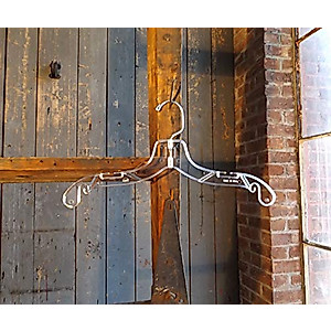 NAHANCO 414 Clear Plastic Junior Dress Hangers, Swivel Metal Hook and Notches for Straps, Super Heavy Weight, 14" - (Pack of 100)