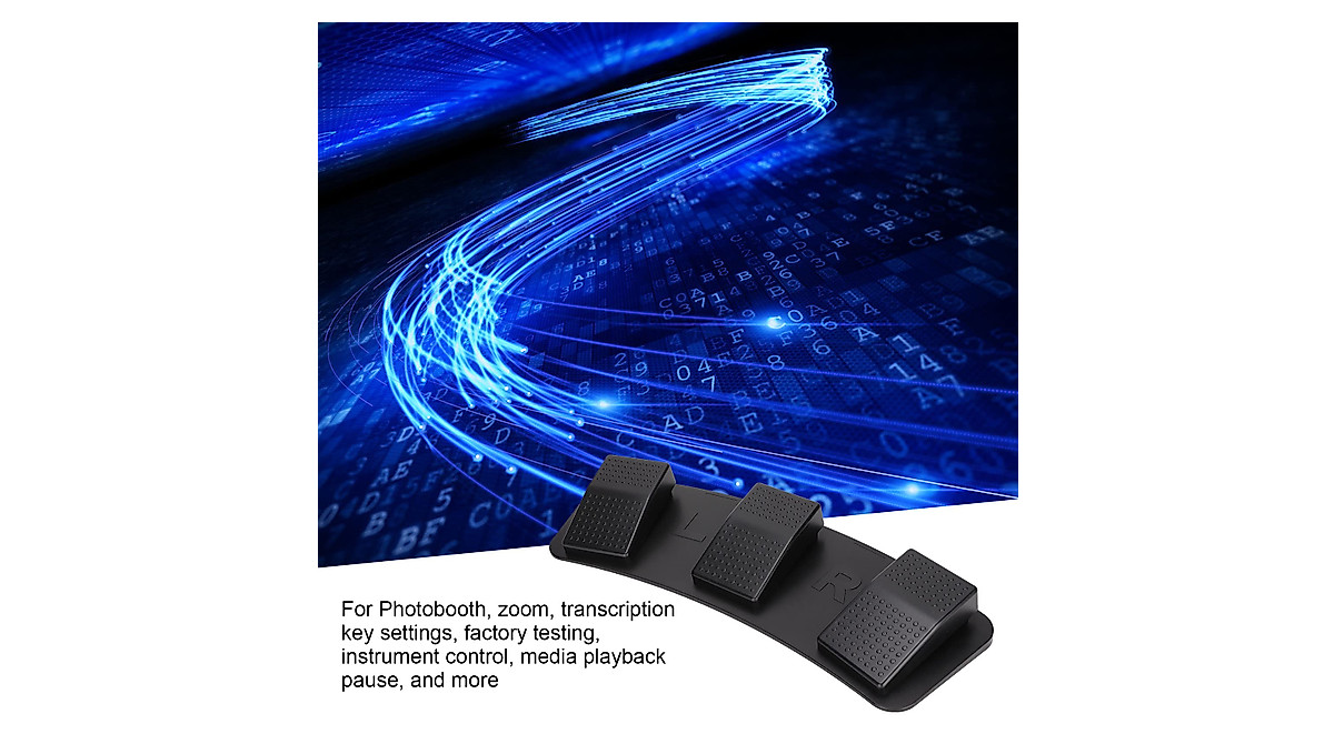 USB Triple Foot Pedal Control - Ergonomic Mechanical Switch for Gaming
