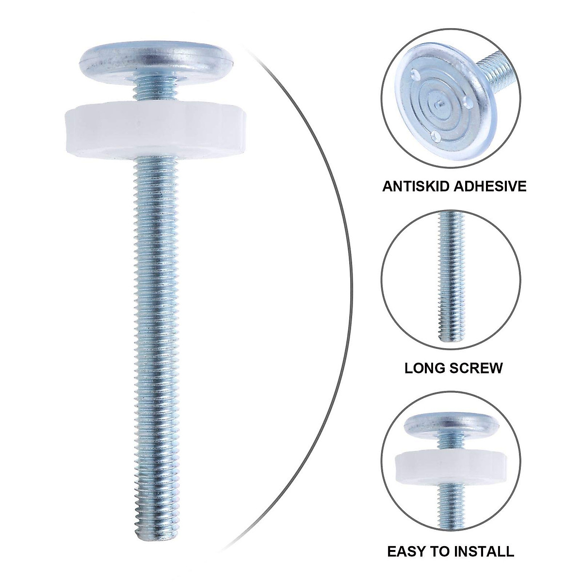 SAFIGLE 8 Pcs Child Playpen Screws Baby Gate Bolt Pressure Bolt Pet Safety Screws Baby Gate Spindle Rods Pressure Mounted Gate Screw Baby Gate Screws Door Lever No Punching M8 Metal