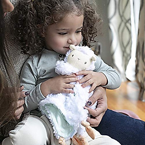 Ingenuity Sheppy The Sheep Lovey Security Blanket, Premium Soft Plush Toy for Babies, 14" (Pack of 2)