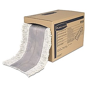 Rubbermaid Commercial RCP M150 Cut to Length Dust Mops, Cotton, Cut-End, 5' x 40', White