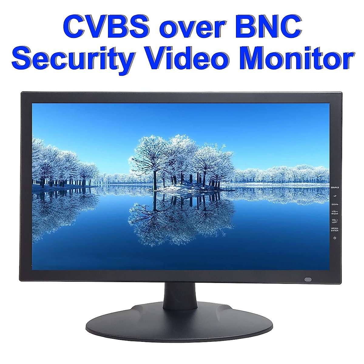101AV 18.5 LED Security Monitor HDMI up to Ultra HD 4K/8MP 3840x2160,VGA & BNC Input/Output Build in Speaker Audio Video Display VESA Compatible for CCTV DVR Home Office Surveillance 24/7