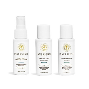 Innersense Organic Beauty - Hydrating Travel Hair Trio | Non-Toxic, Cruelty-Free, Clean Haircare (Hydrating Cream Hairbath + Conditioner, Sweet Spirit Leave-In Conditioner) PACKAGING MAY VARY