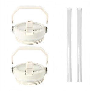 30 oz Tumbler Flip Straw Lid Replacement Fit Compatible with Stanley Cup,2 PCS Spill Proof Splash Resistant and Leak Proof Lids,Reusable Tumbler Cover Compatible with Stanley Tumbler 30 oz Cup (White)