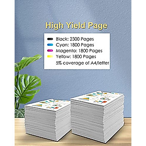 Remanufactured Ink Cartridges Replacement for HP 952 XL 952XL (Black Cyan Magenta Yellow 4-Pack) with No Block Version Chips