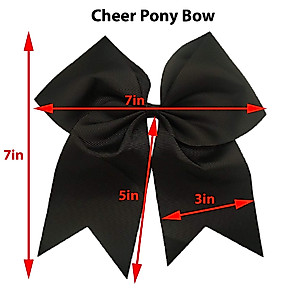 Kenz Laurenz Glitter Cheer Bows Cheerleading Softball Gifts, Team Bow with Ponytail Holder Complete your Cheerleader Outfit, Strong Hair Ties Bands Elastics for Girls and Women, Gold (Pack of 1)