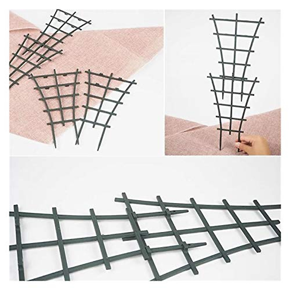 Nuojie Gardening Irrigation Dripper 5Pcs Plastic Frame Pergola Flower Stand Pergola Flower Stand, Climbing Frame Garden Greenhouse Greenhouse Crop Tools (Color : 15mm)