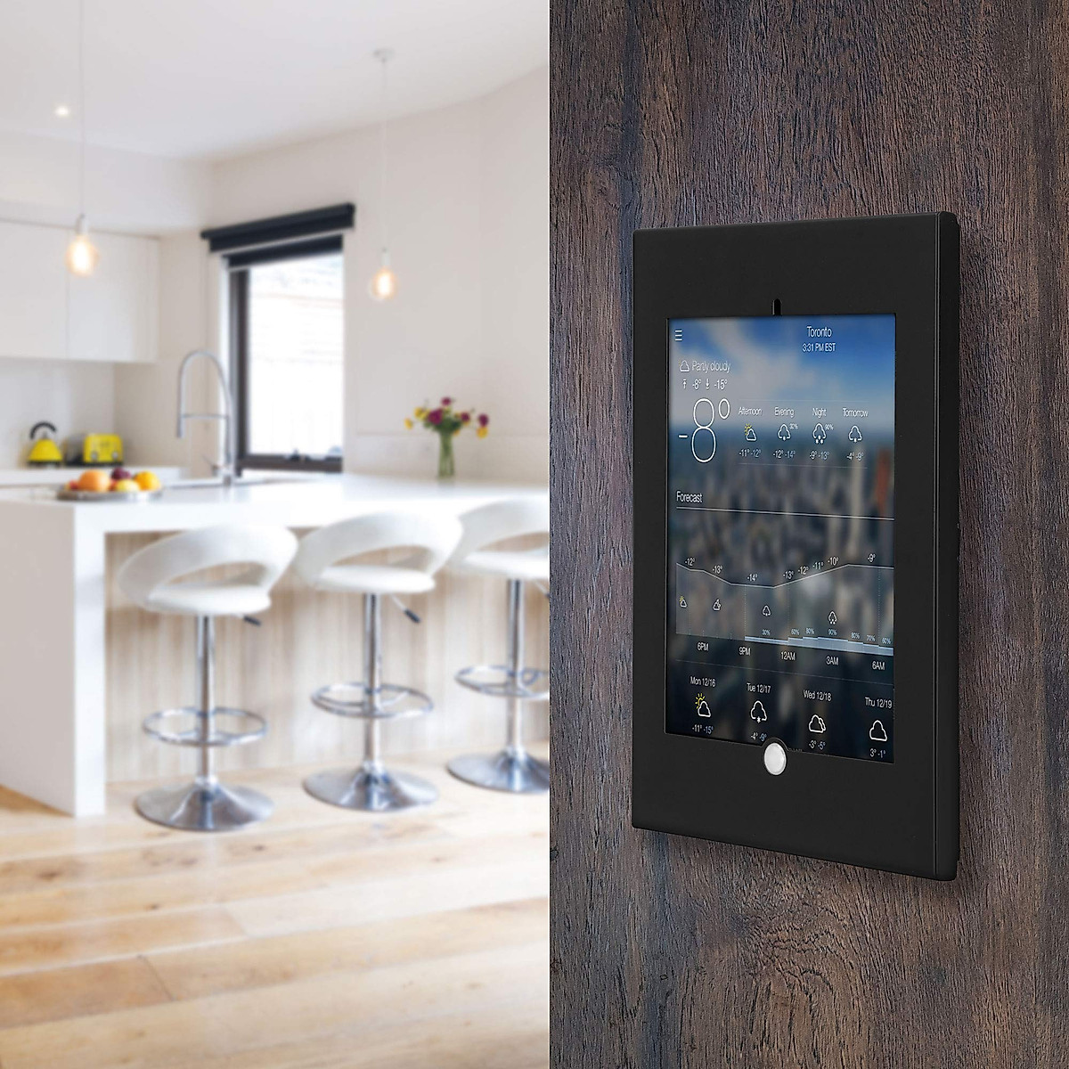 Mount-It! Anti-Theft iPad 8 Wall Mount | Locking iPad 10.2 Wall Kiosk | Security iPad 10.2 Enclosure for 8th Generation iPad 10.2 inch or 10.5 iPad Pro (MI-3772B_G8)