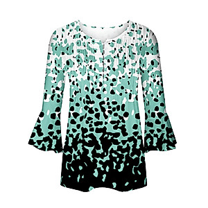 Women Blouses and Tops Fashion 2023 Casual Empire Waist t-Shirt 3/4 Sleeve Sexy Elegant v Neck Boho Shirts