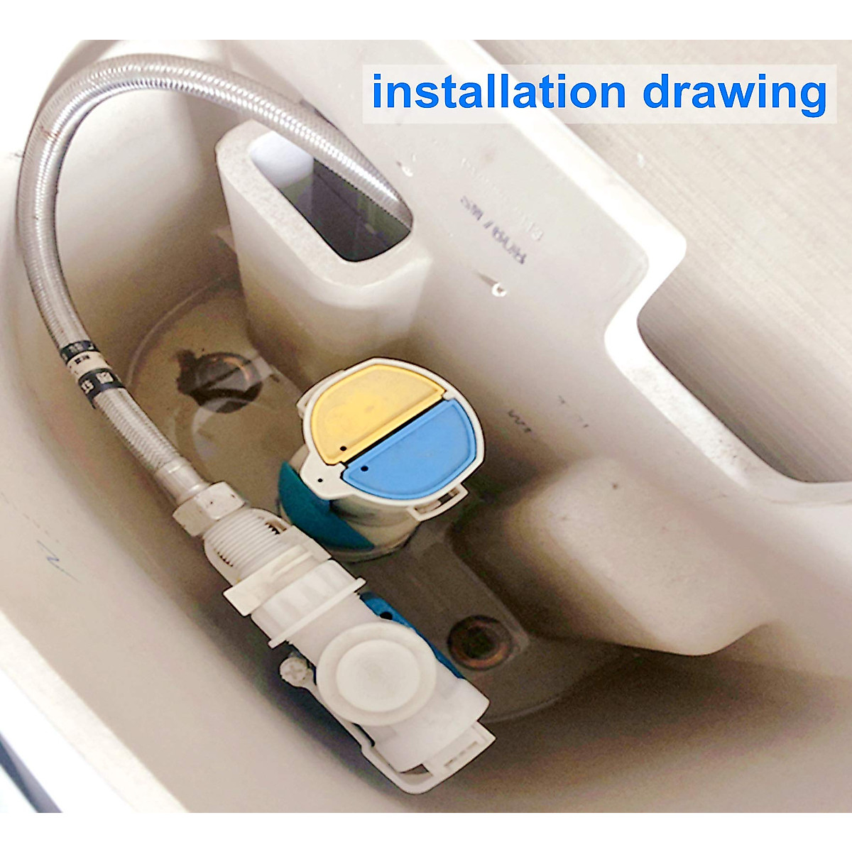 Teaayako Toilet Flush Valves 2-Inch Dual Flush Valve Replacement kit for 2-Piece toilet tank Compatible with TOTO THU435 THU224 flush valve