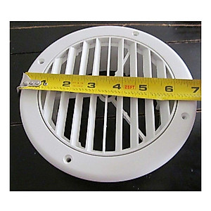 7" Round White Ceiling A/C Vent 2" Extension Used in Newmar Other RV Motorhome