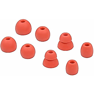 Replacement Earbud Tips for Beats Powerbeats Pro Wireless Stereo Headphones - Small, Medium, Large, and Double Flange (Lava Red)