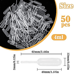 MAQIHAN 50 Plastic Pipettes Dropper for Cupcakes - 4ml Disposable Cupcake Pipettes Cupcake Injector Mini Pipettes Pippets Disposable Droppers Pipets Liquor Alcohol Infuser Small Strawberry Pippettes